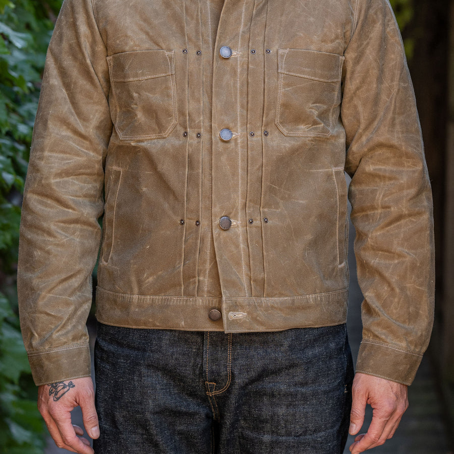 Freenote Cloth Riders Jacket Waxed Canvas- Tobacco - Franklin & Poe