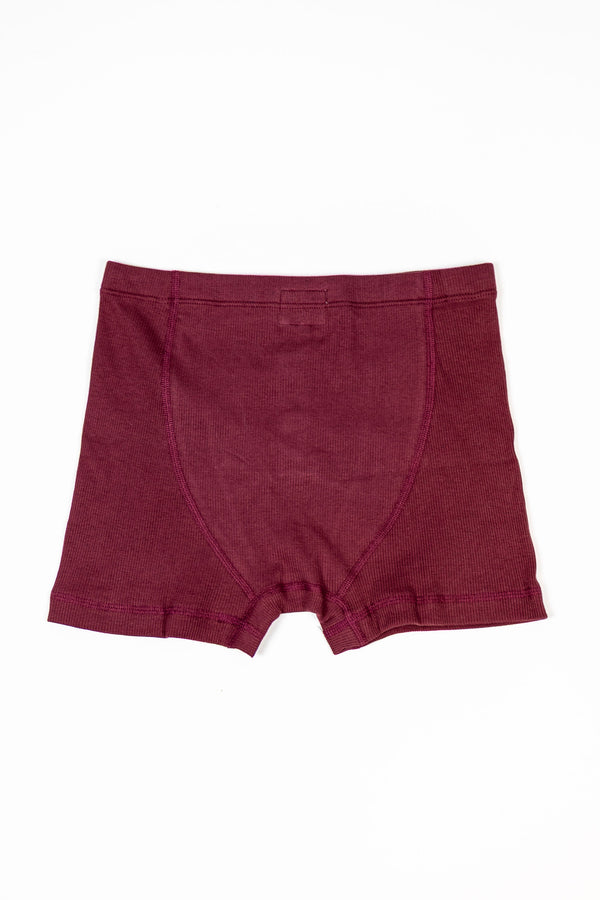 Hemen Biarritz Ribbed Boxer Brief - Wine Red - Franklin & Poe