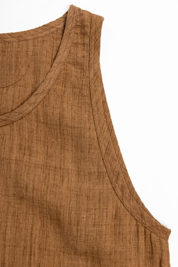 Indi + Ash Ripley Tank Handwoven Kala Cotton - Cutch/Natural - Franklin ...