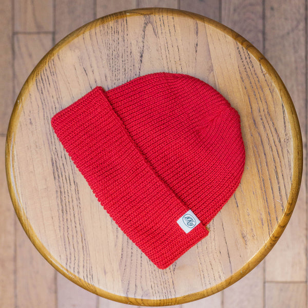 Knickerbocker Cotton Watch Cap - Red - Franklin & Poe
