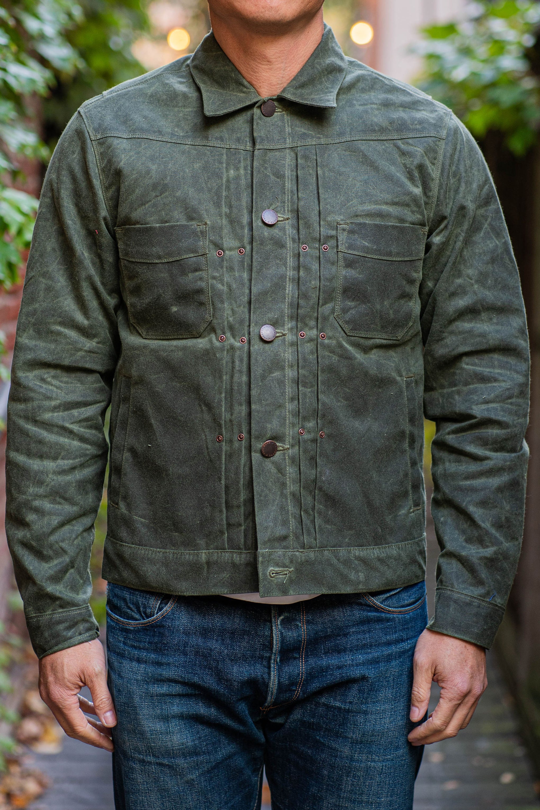 Freenote Cloth Waxed Riders Jacket - Olive - Franklin & Poe