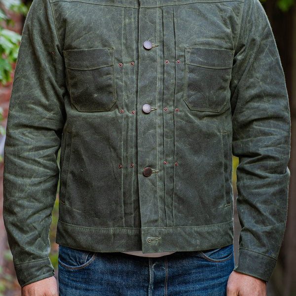 Freenote Cloth Waxed Riders Jacket - Olive - Franklin & Poe